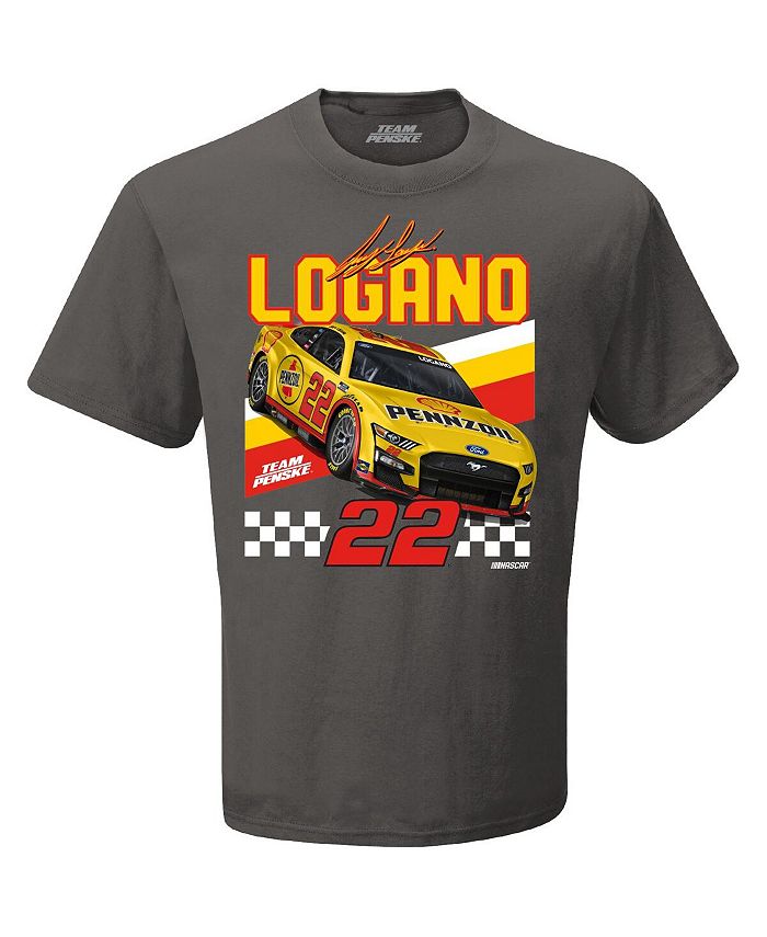 Team Penske Men's Charcoal Joey Logano Shell-Pennzoil Front Runner T ...