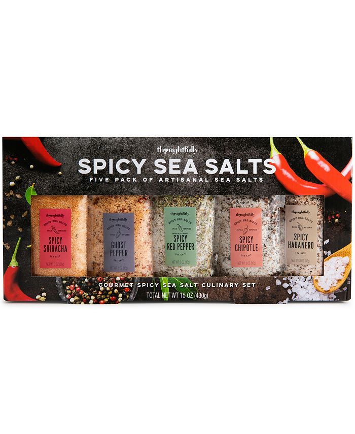 Thoughtfully Gourmet, Spicy Sea Salts Gift Set, Set of 5 - Macy's