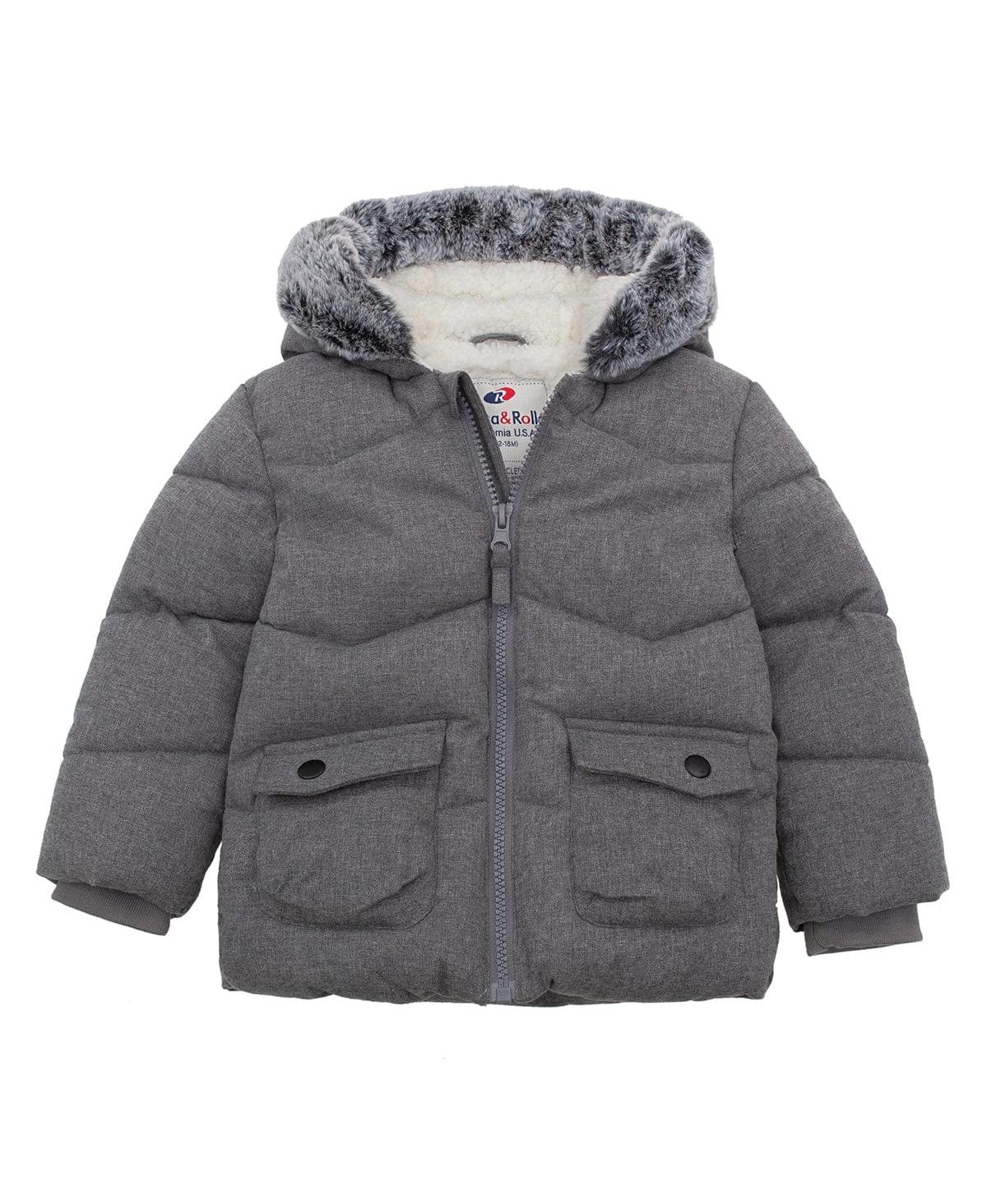 Click here for Rokka&Rolla Baby Boys Sherpa Lined Puffer Jacket W... prices