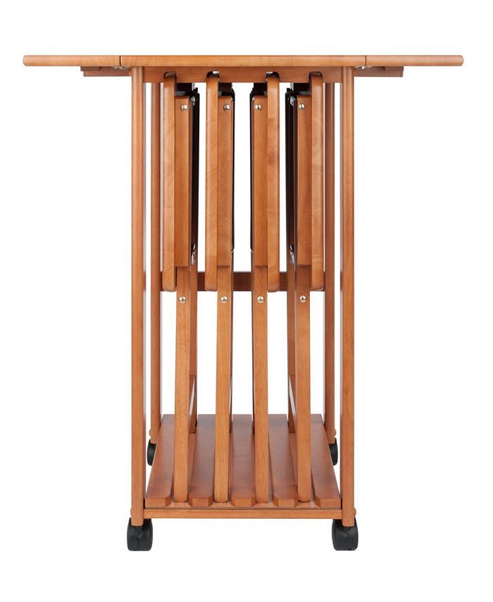 Winsome Sophia 5-Piece Wood Drop Leaf Top Snack Table Set - Macy's
