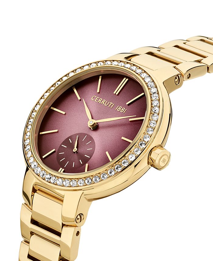 Cerruti 1881 Women's Bretagna Collection Gold-Tone Stainless Steel ...