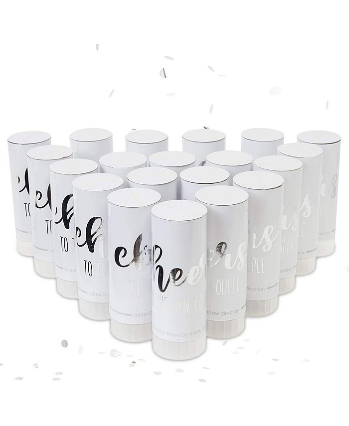 Sparkle and Bash 20 Pack Silver Foil Confetti Party Shakers for Wedding ...