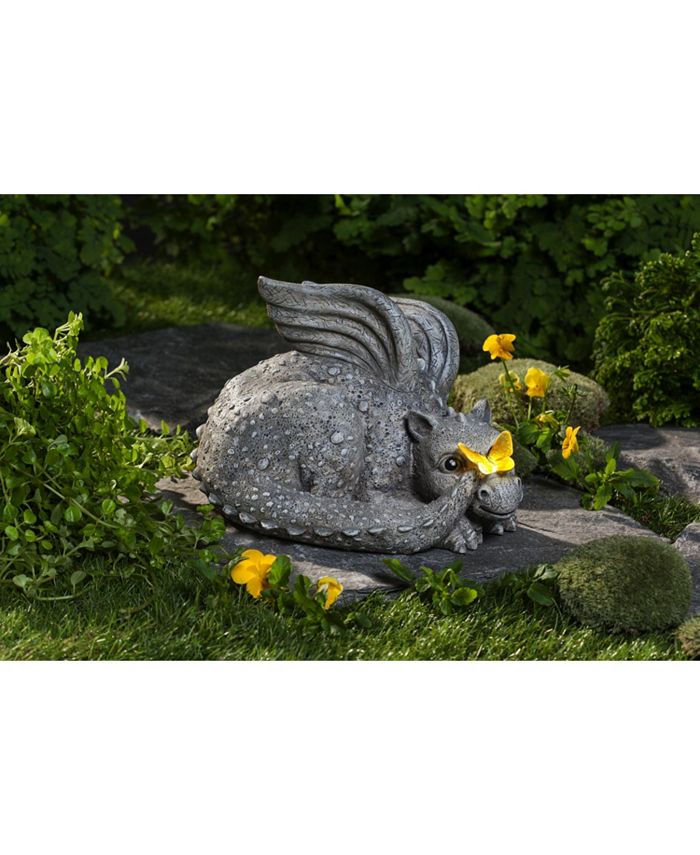 Evergreen 8"Solar Dragon Baby with Butterfly - Macy's