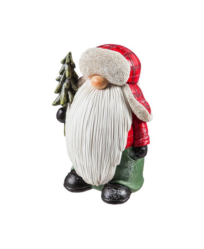 Evergreen 8"H Lumberjack Gnome Garden Statuary - Macy's