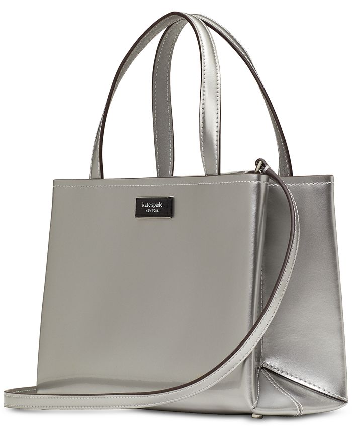 kate spade new york Sam Icon Metallic Patent Leather Small Tote - Macy's