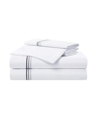 Aston and Arden Sateen King Sheet Set, 1 Flat Sheet, 1 Fitted Sheet, 2 ...