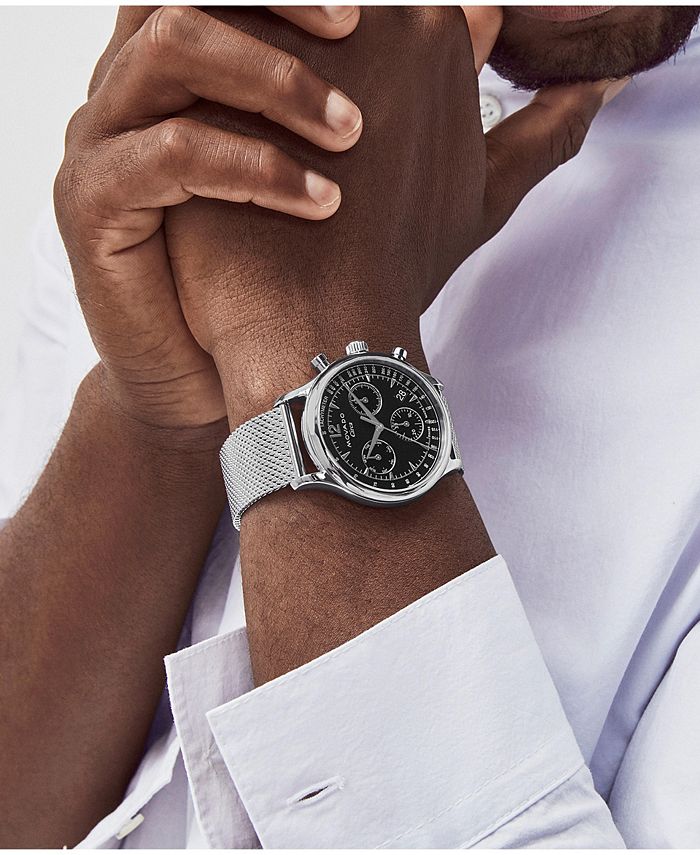 Movado Men's Swiss Chronograph Heritage Series Circa Stainless Steel ...