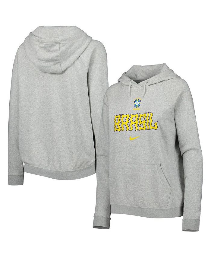 Nike Women's Heather Gray Brazil National Team Lockup Varsity Fleece ...