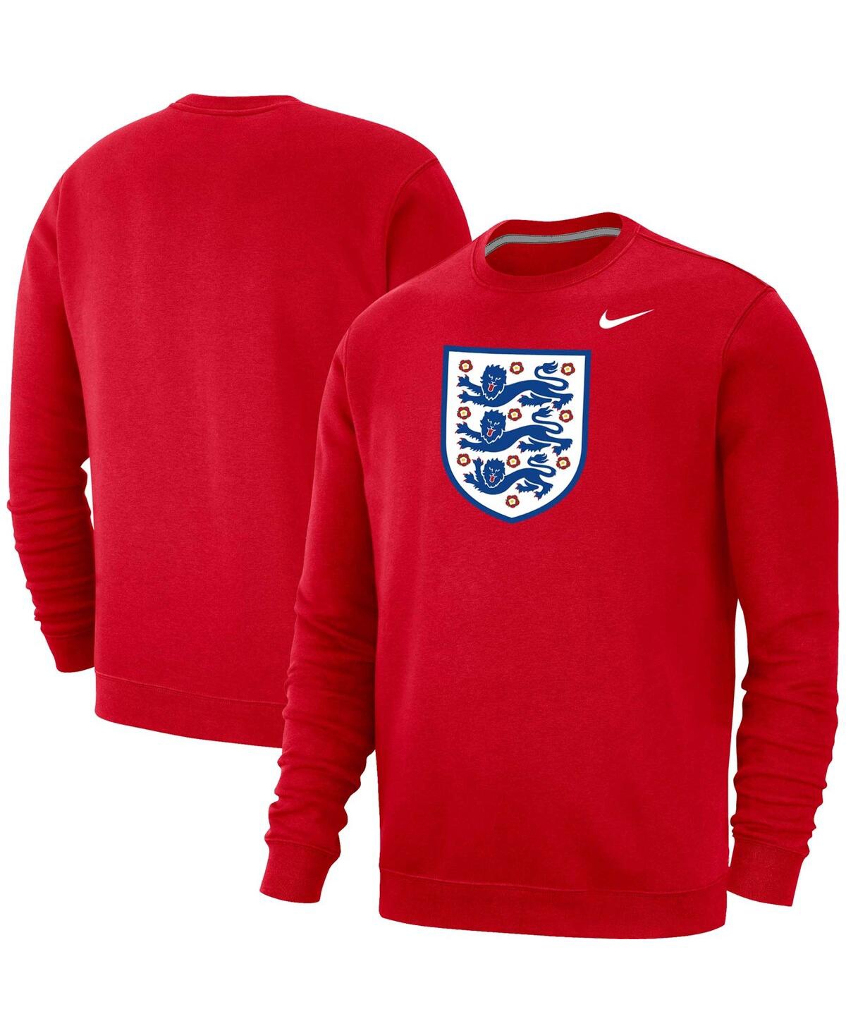 Nike Red England National Team Fleece Pullover Sweatshirt | ModeSens