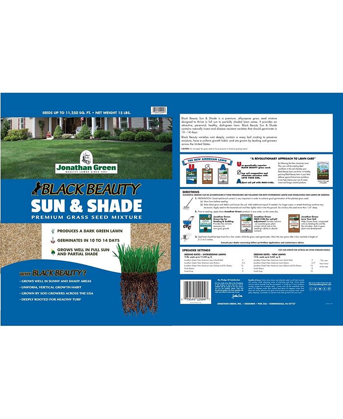 Jonathan Green (#12001) Black Beauty Sun & Shade Grass Seed, 1lb bag ...