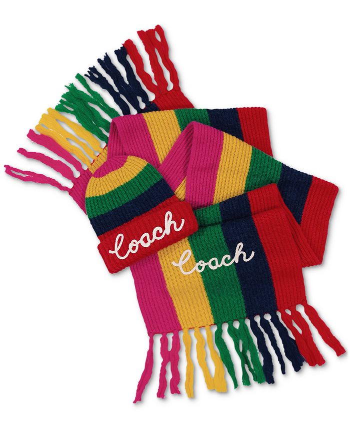 COACH Women's Multi Stripe Scarf - Macy's