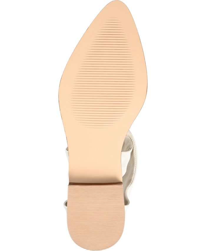 Journee Signature Women's Tayler Twisted Ankle Strap Flats - Macy's