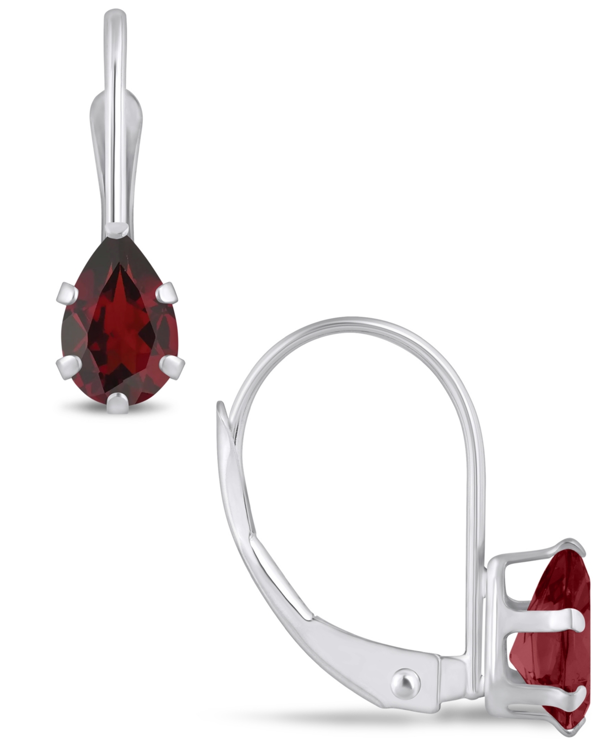 Click here for Macys Gemstone Leverback Earrings in 10K White Gol... prices