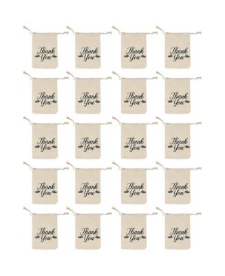 Blue Panda 20-Pack Thank You Jewelry Pouch Bag for Wedding Birthday ...