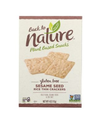 Back To Nature Sesame Seed Rice Thin Crackers - Rice and Sesame Seeds ...