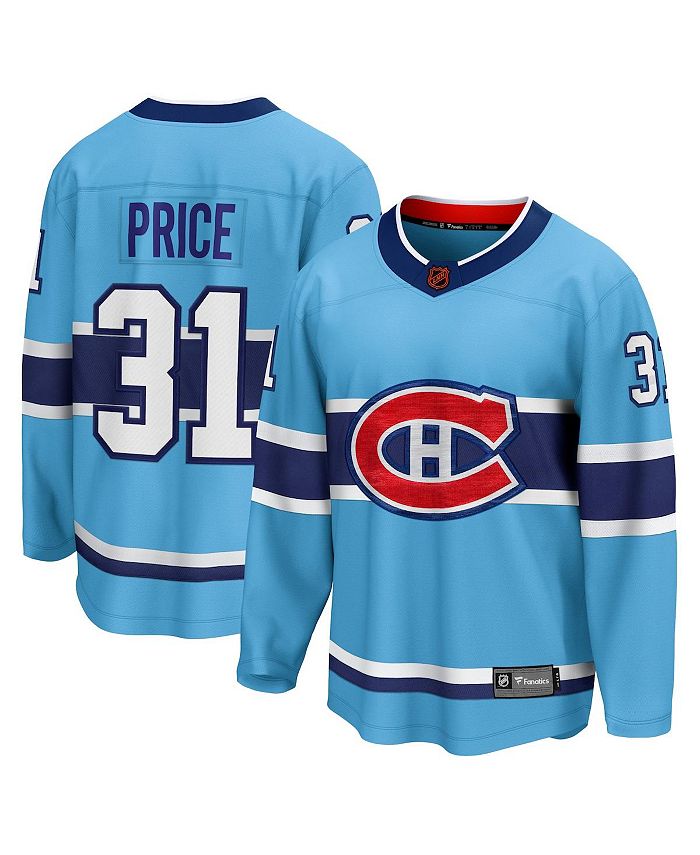 Fanatics Men's Carey Price Light Blue Montreal Canadiens Special ...