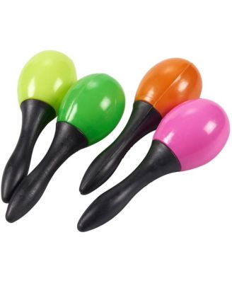 Bean Bags 48 Pieces Neon Maracas Shakers 6 Color Mini Noisemaker Bulk ...
