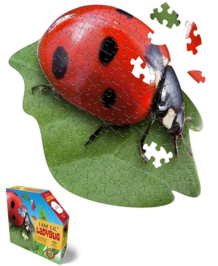 Madd Capp Games Lil' Ladybug 100 Piece Unique Animal Shaped Jigsaw ...