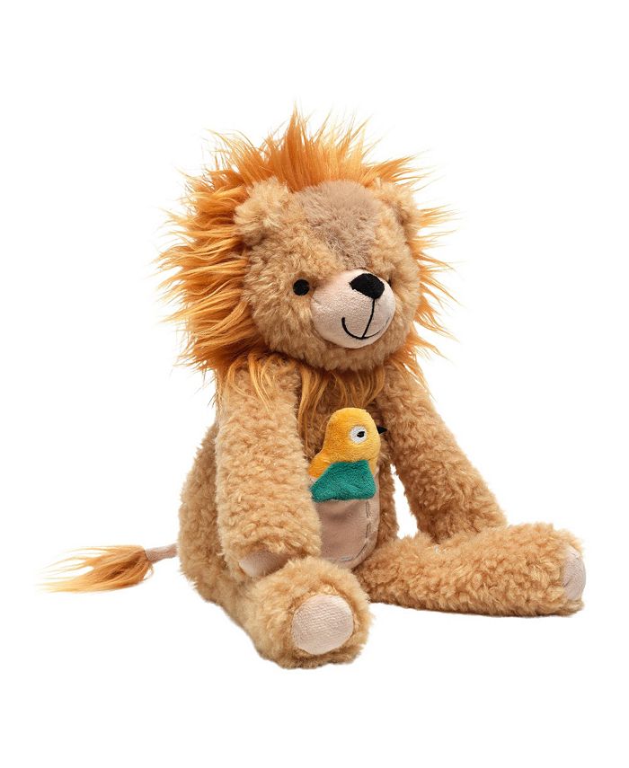 Lambs & Ivy Jungle Friends Plush Lion with Bird Stuffed Animal Toy ...