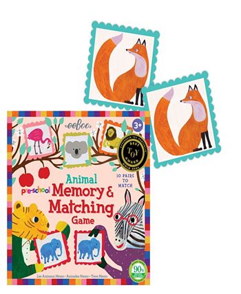 Eeboo Pre-School Animal Memory and Matching Game - Macy's