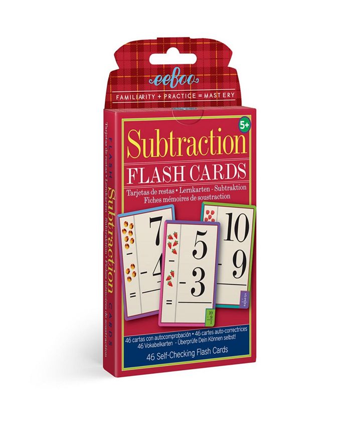 Eeboo Subtraction Educational Flash Cards - Macy's