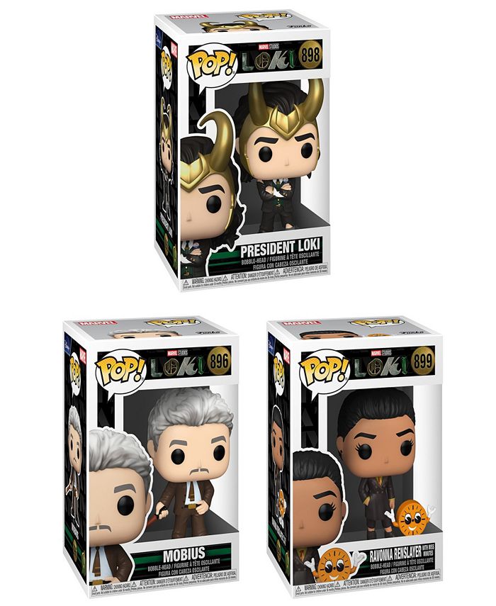 Funko Marvel POP Loki 3 Piece Collectors Set Mobius President Loki and ...