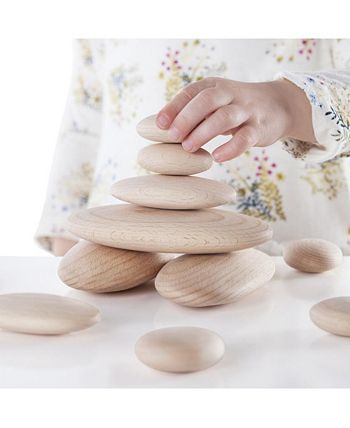 Guidecraft Wood Stackers: River Stones - Set of 20 - Macy's