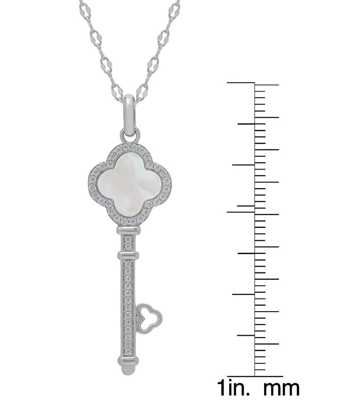 Macy's Mother of Pearl Clover Key Pendant - Macy's