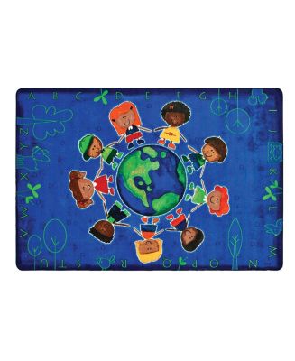 Carpets For Kids Give the Planet a Hug Rug - 3'10" x 5'5" Rectangle ...