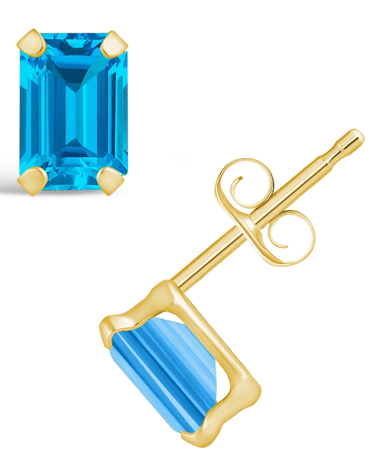 Click here for Macys Gemstone Stud Earrings in 10k Yellow Gold -... prices