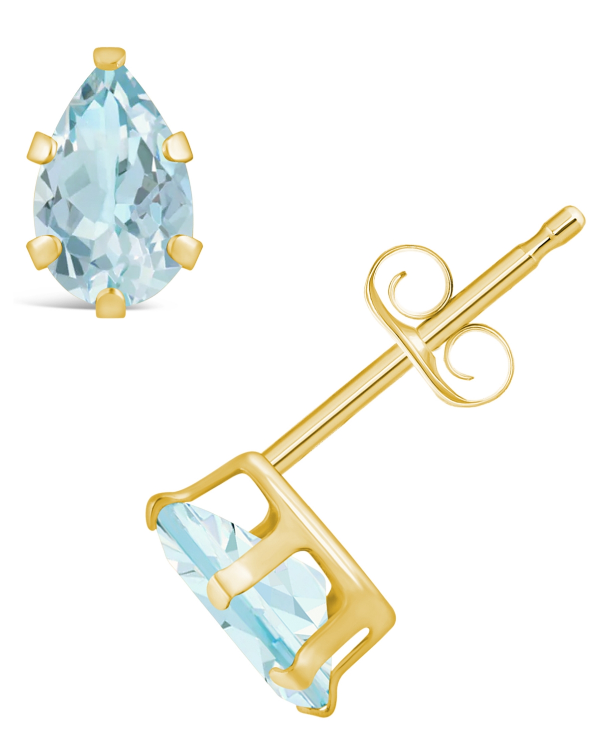 Click here for Macys Gemstone Stud Earrings in 10k Yellow Gold -... prices