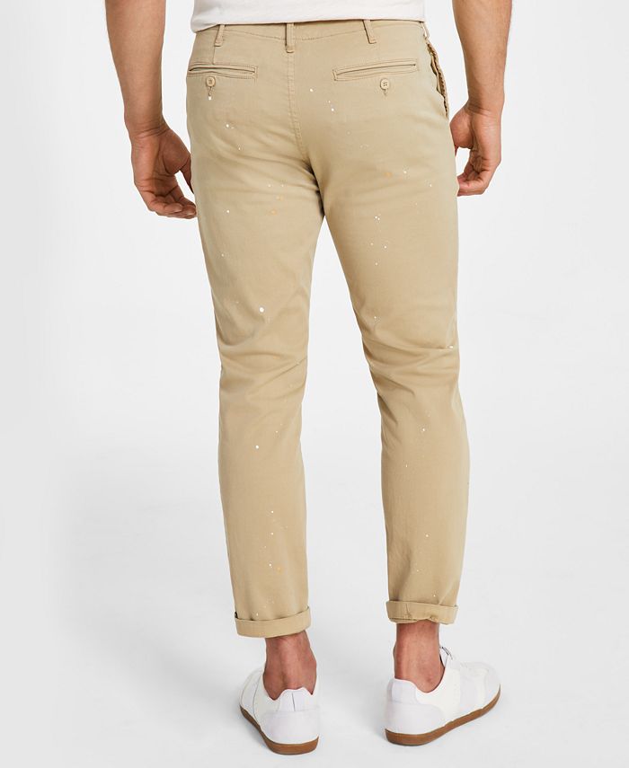 Sun + Stone Men's Darren Slim Straight Patched Chinos, Created for Macy ...