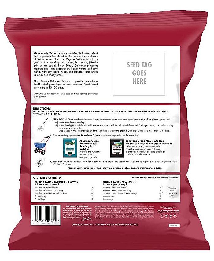 Jonathan Green Black Beauty Delmarva Mix Grass Seed, 7 Lb - Macy's