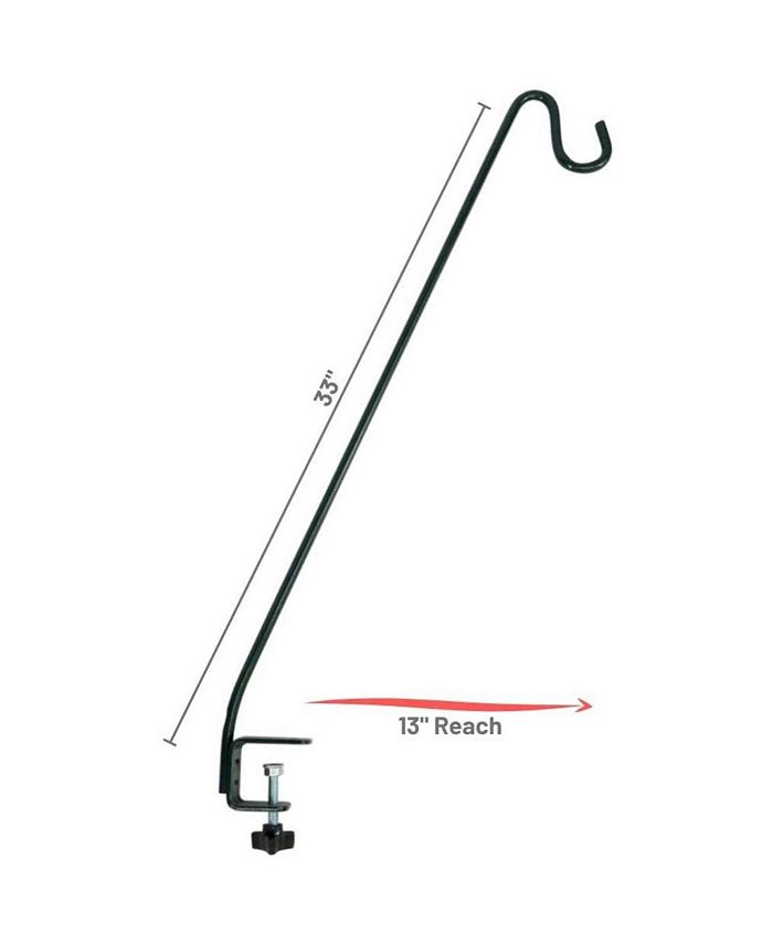More Birds Clamp-On Deck Steel Hook for Bird Feeders and More, Black ...
