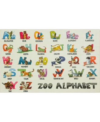 Mohawk Prismatic Alphabet Zoo Kids Rug Area Rug - Macy's