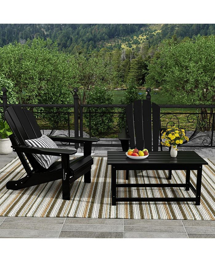 WestinTrends 3-Piece Outdoor Paio Adirondack Conversation Set - Macy's