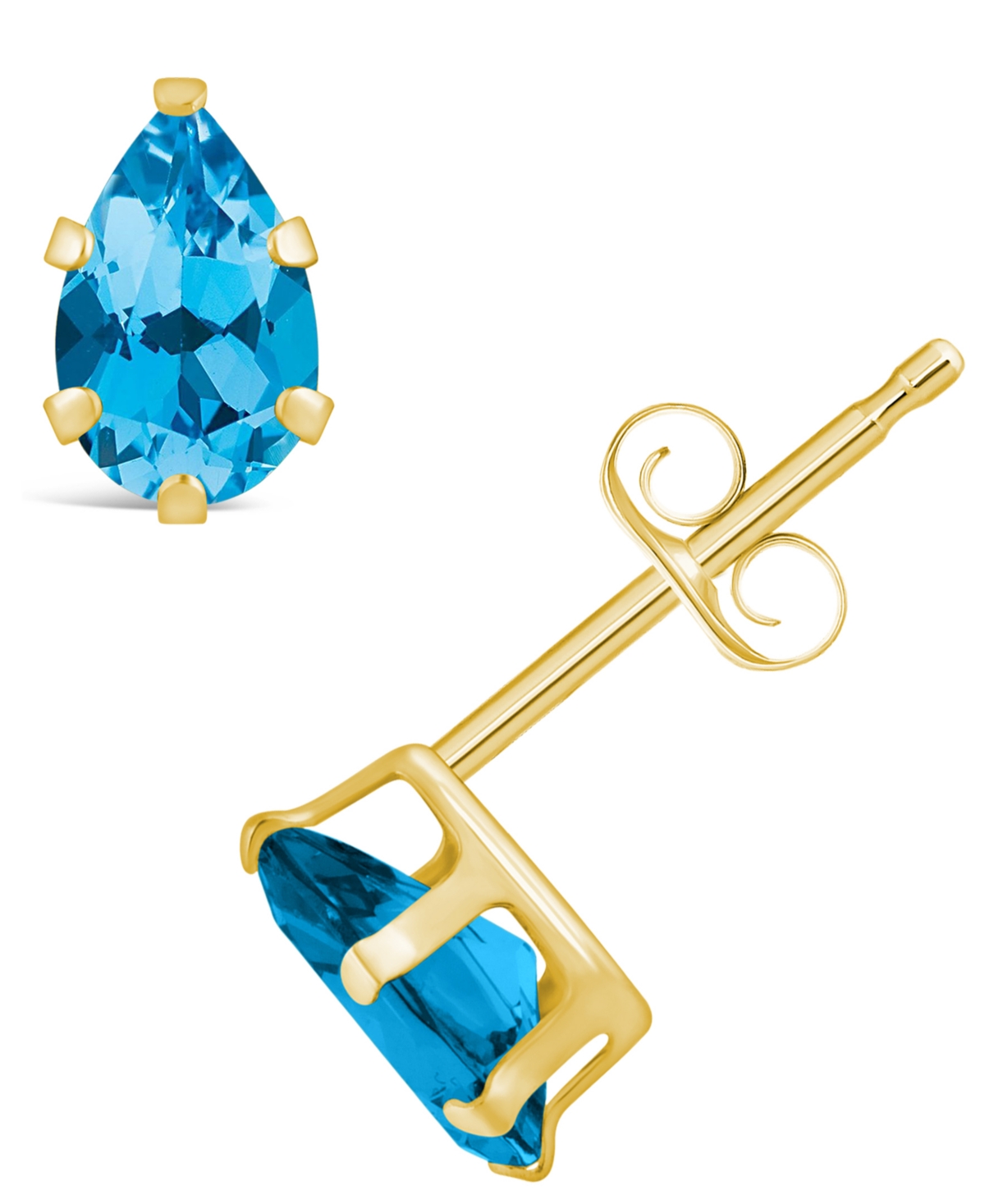 Click here for Macys Gemstone Stud Earrings in 10k Yellow Gold -... prices