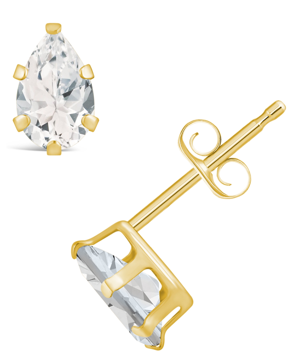 Click here for Macys Gemstone Stud Earrings in 10k Yellow Gold -... prices