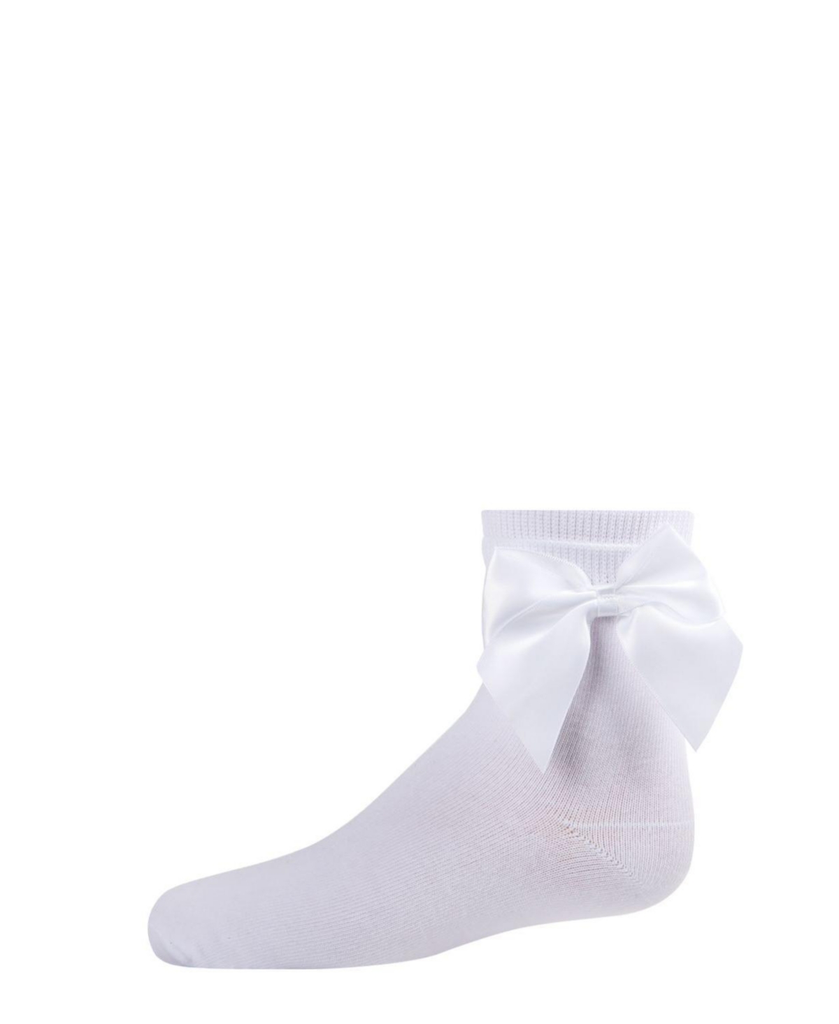 Click here for MeMoi Little Girls Side Bow Anklet Socks - White prices