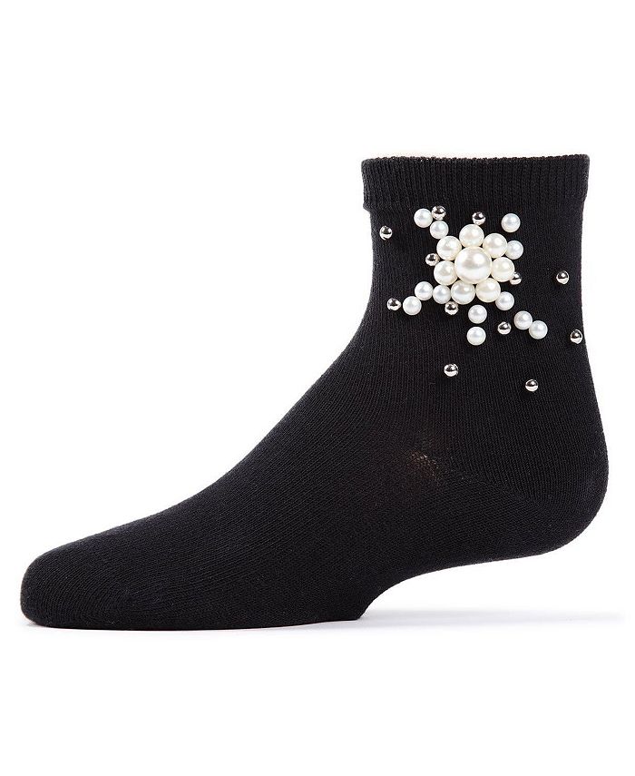 MeMoi Girl's Pearl Burst Cotton Blend Crew Socks - Macy's