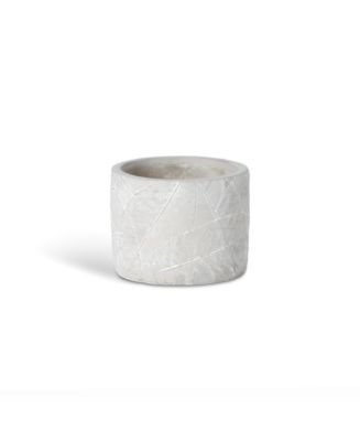 Leaf Embossed Cement Pot Small - Macy's