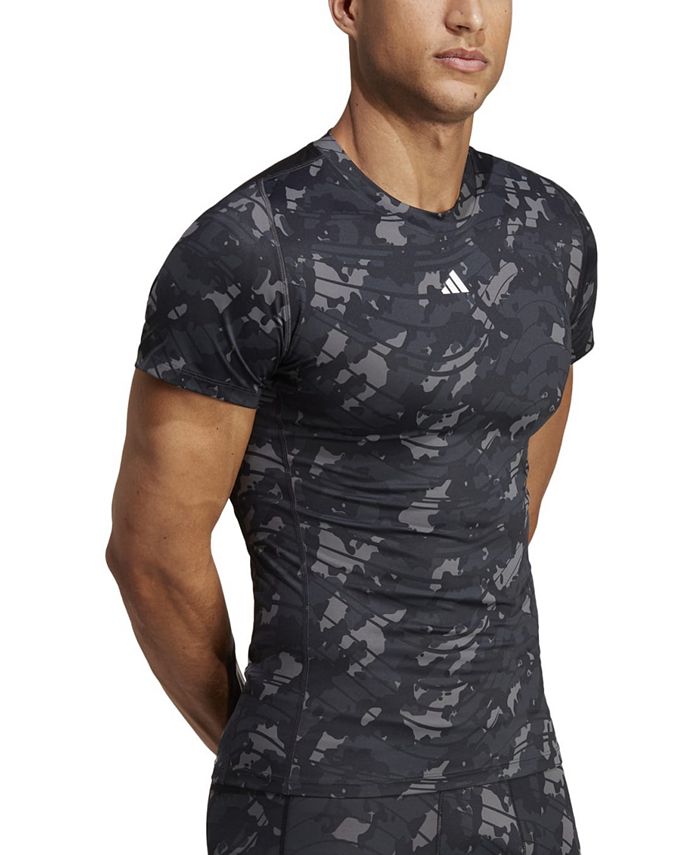 adidas Slim Fit Techfit Crewneck Short Sleeve Training T-Shirt - Macy's