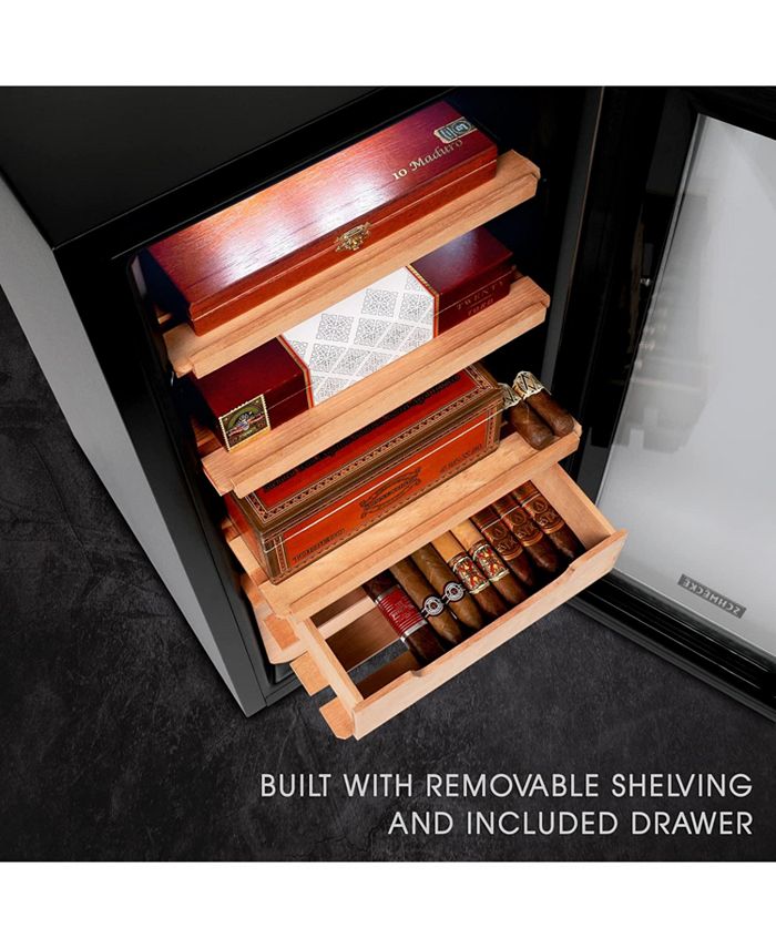 Schmecke 250 Cigar Humidor, Cigar Humidifier & Cigar Box W/Hygrometer ...