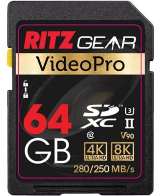 Ritz Gear Extreme Performance Video Pro 64GB 4K 8K Full HD SD Card - Macy's