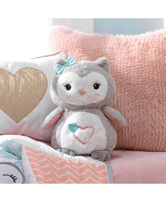 Lambs & Ivy Sweet Owl Dreams Gray/White Plush Stuffed Animal Toy ...