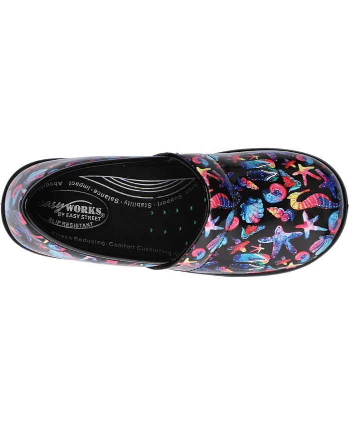 Easy Street Easy Works by Women's Lyndee Slip Resistant Clogs - Macy's