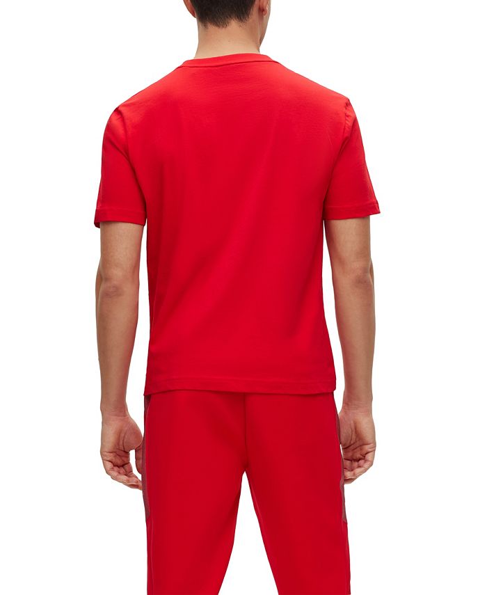 Hugo Boss Men's Cotton-Jersey Rhinestone Logo Artwork T-shirt - Macy's