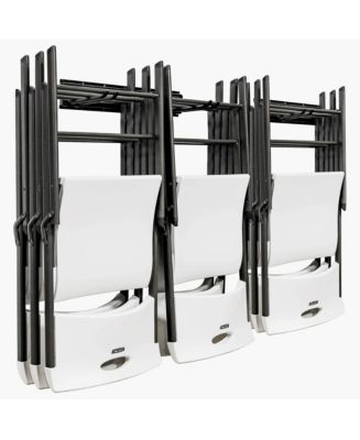 Raxgo Chair Storage Rack, Mounted Folding Chair Rack and Hanger System ...
