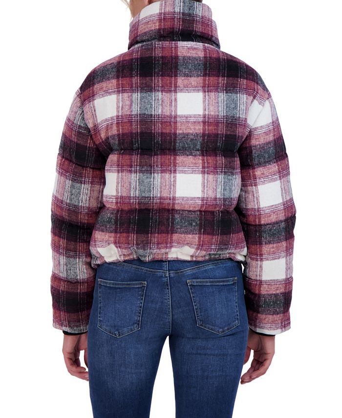 Sebby Women's Plaid Puffer Jacket - Macy's