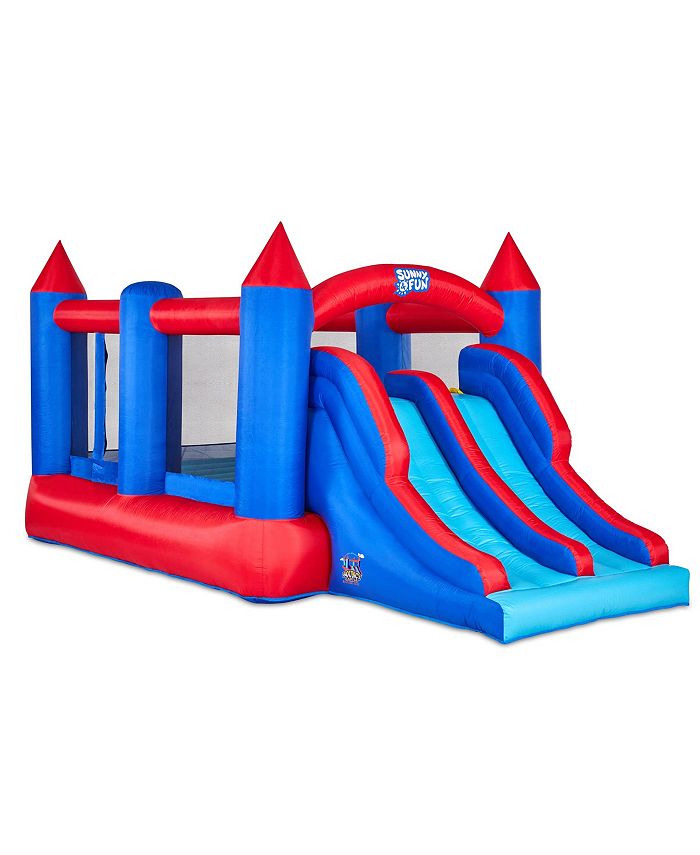 Sunny & Fun Bounce House Bouncy House for Kids Outdoor W/Toddler Slide ...